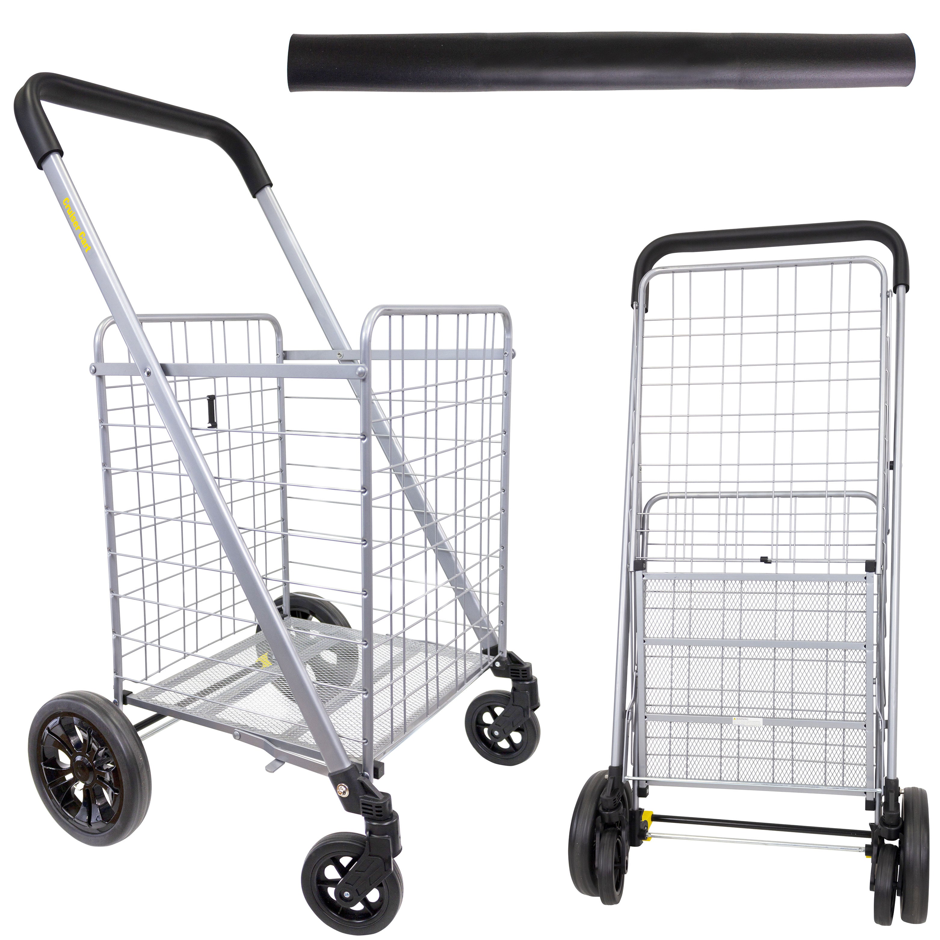dbest products Cruiser Cart Deluxe 2 Germ Guard Bundle Shopping Handle ...