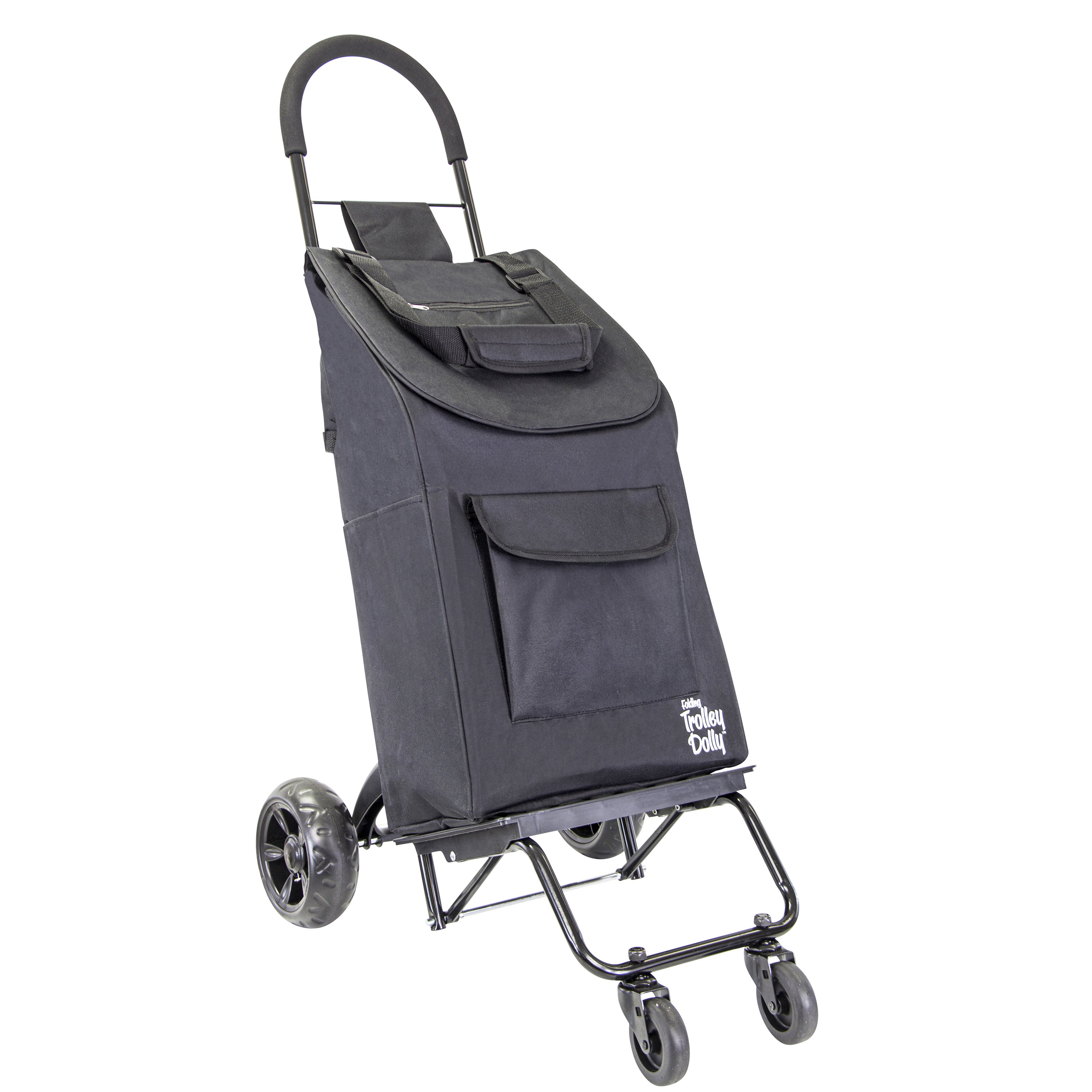 dbest products Trolley Dolly Rover with Bag, 4 Wheeled Grocery Shoppin ...
