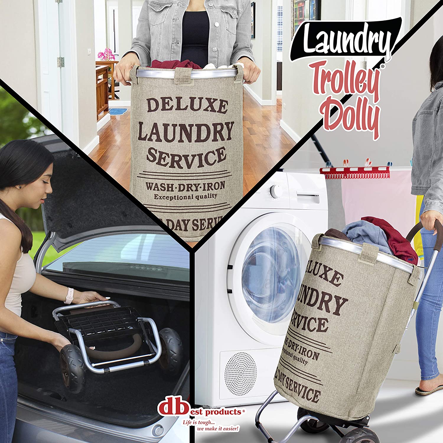 Looking Laundry Bag With Wheels | Shop Laundry Cart - dbest products