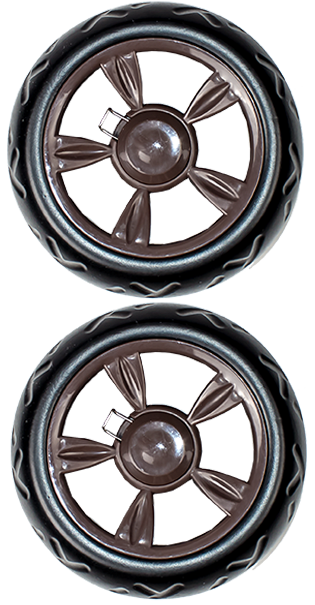 Pair of Two Beefy Wheels Replacement - Brown - dbest products