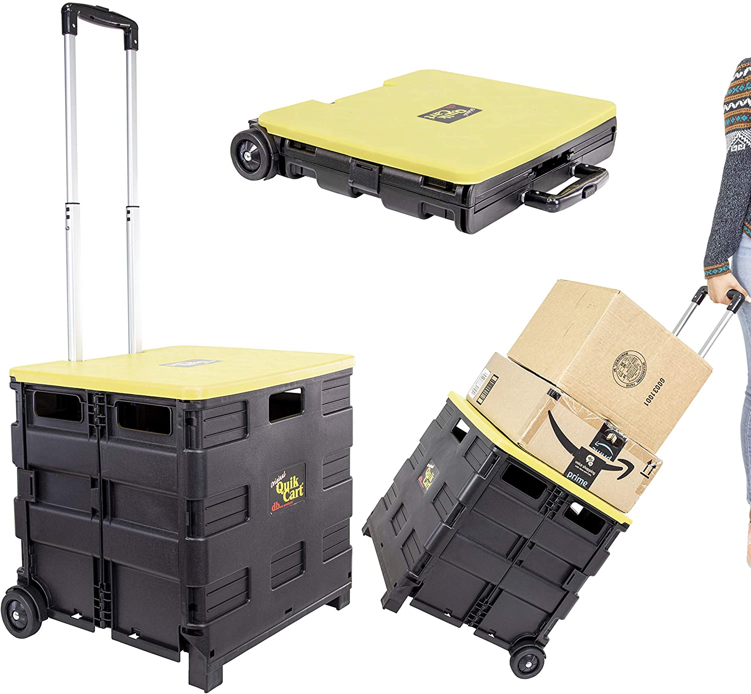 A durable collapsible rolling crate | Best Quick Cart - dbest products
