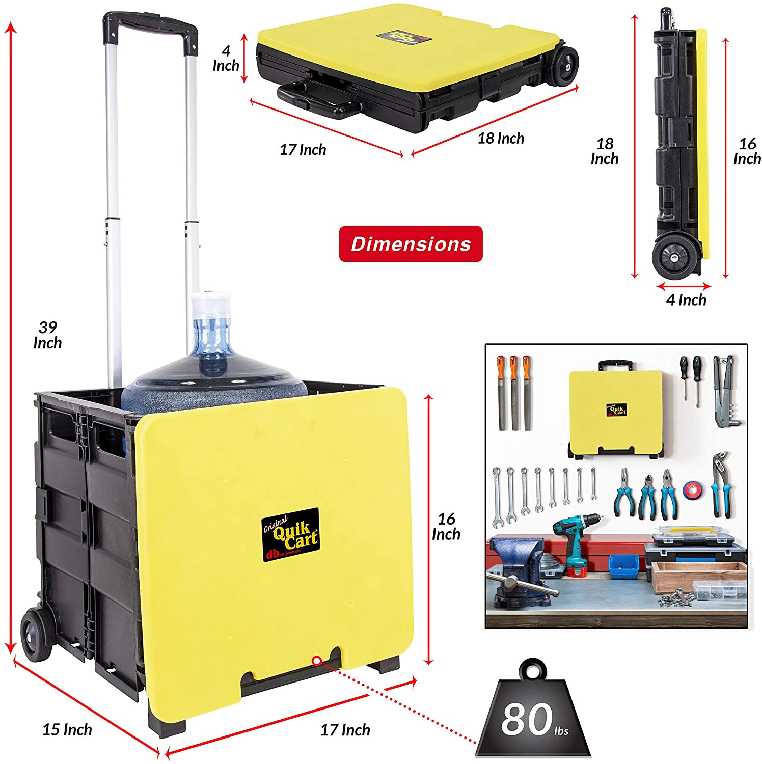 A durable collapsible rolling crate | Best Quick Cart - dbest products