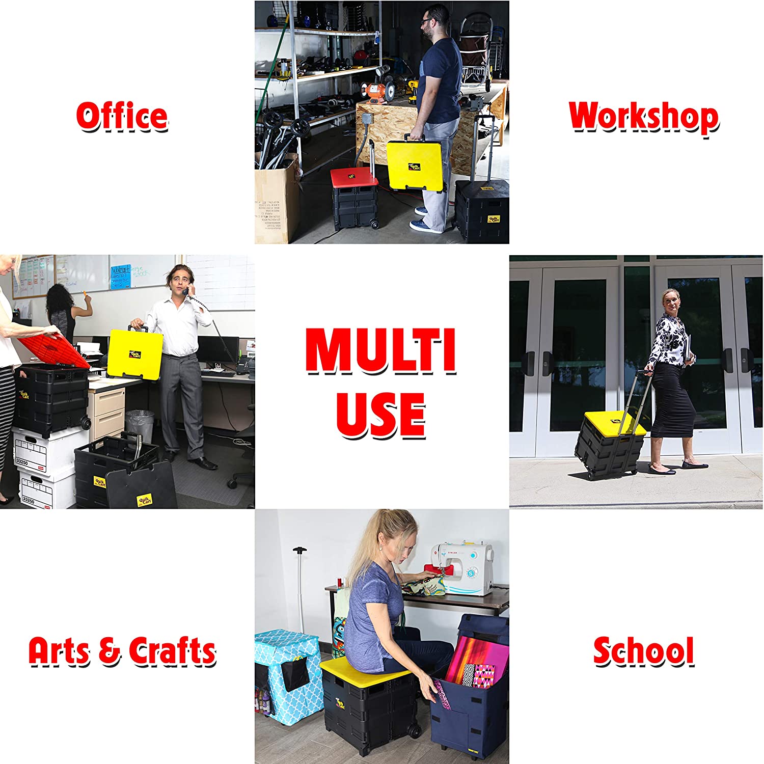 A durable collapsible rolling crate | Best Quick Cart - dbest products